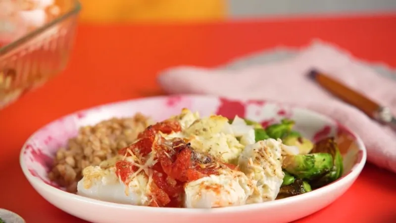 Baked Cod with Boursin Herb Cheese Recipe