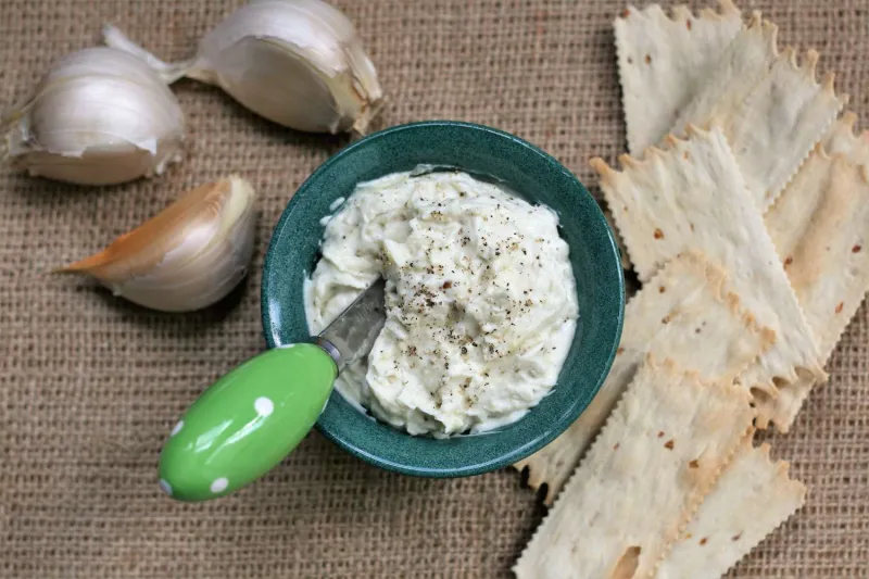 Roasted Elephant Garlic Cheese Spread Recipe