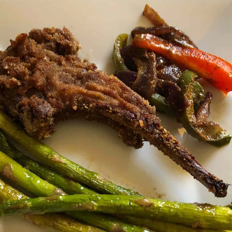 Marinated, Breaded Lamb Chops with Rosemary and Garlic Recipe