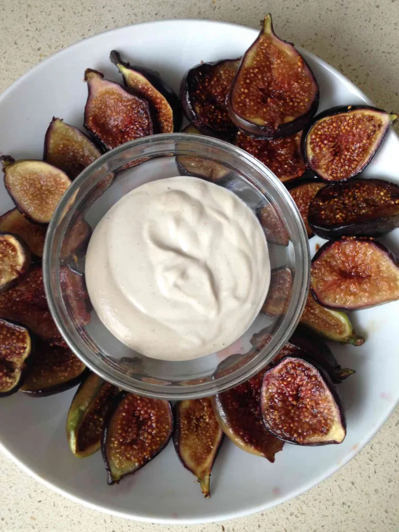 Sauteed Figs with Cashew Creme Recipe