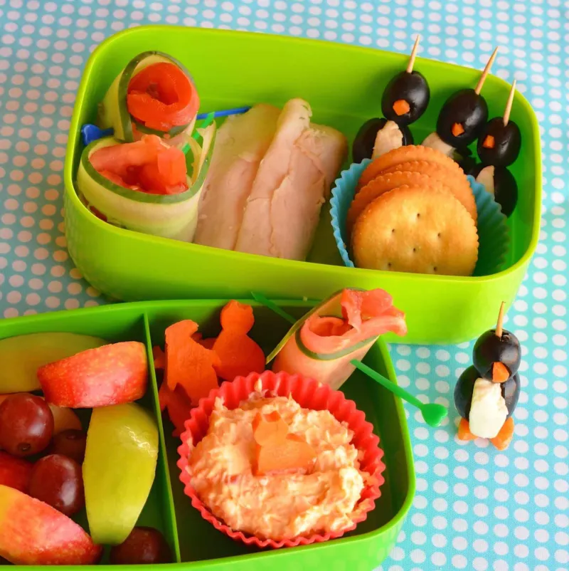 Kids' Turkey and Cream Cheese Spread Bento Box Recipe